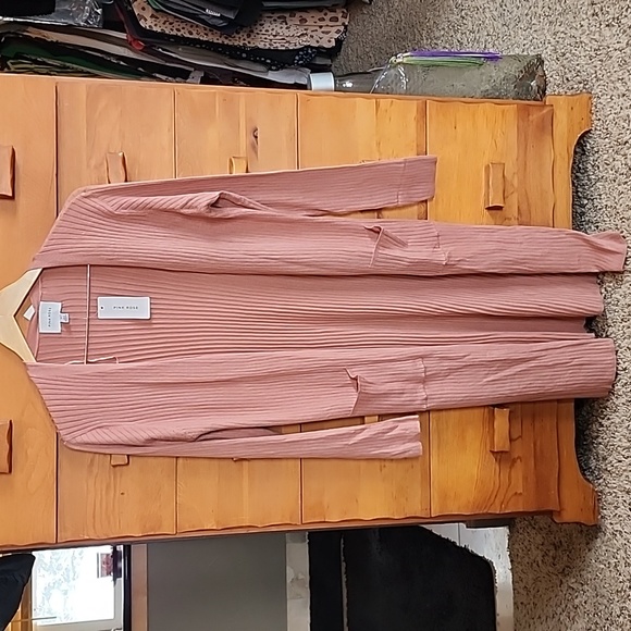 Pink Rose | Sweaters | Nwt Pink Rose Ribbed Longlineduster Cardigan ...